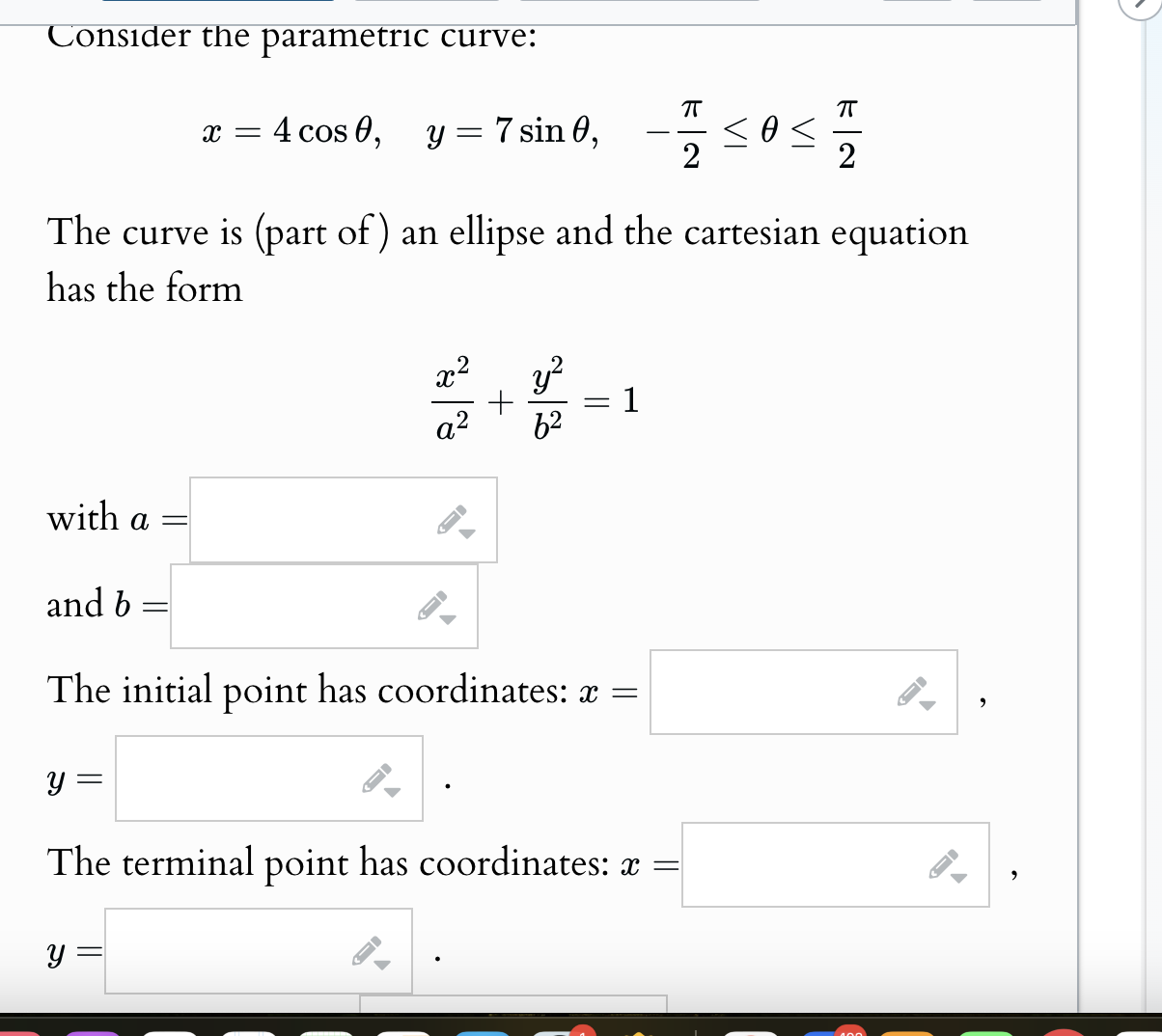 Solved Consider the parametric | Chegg.com