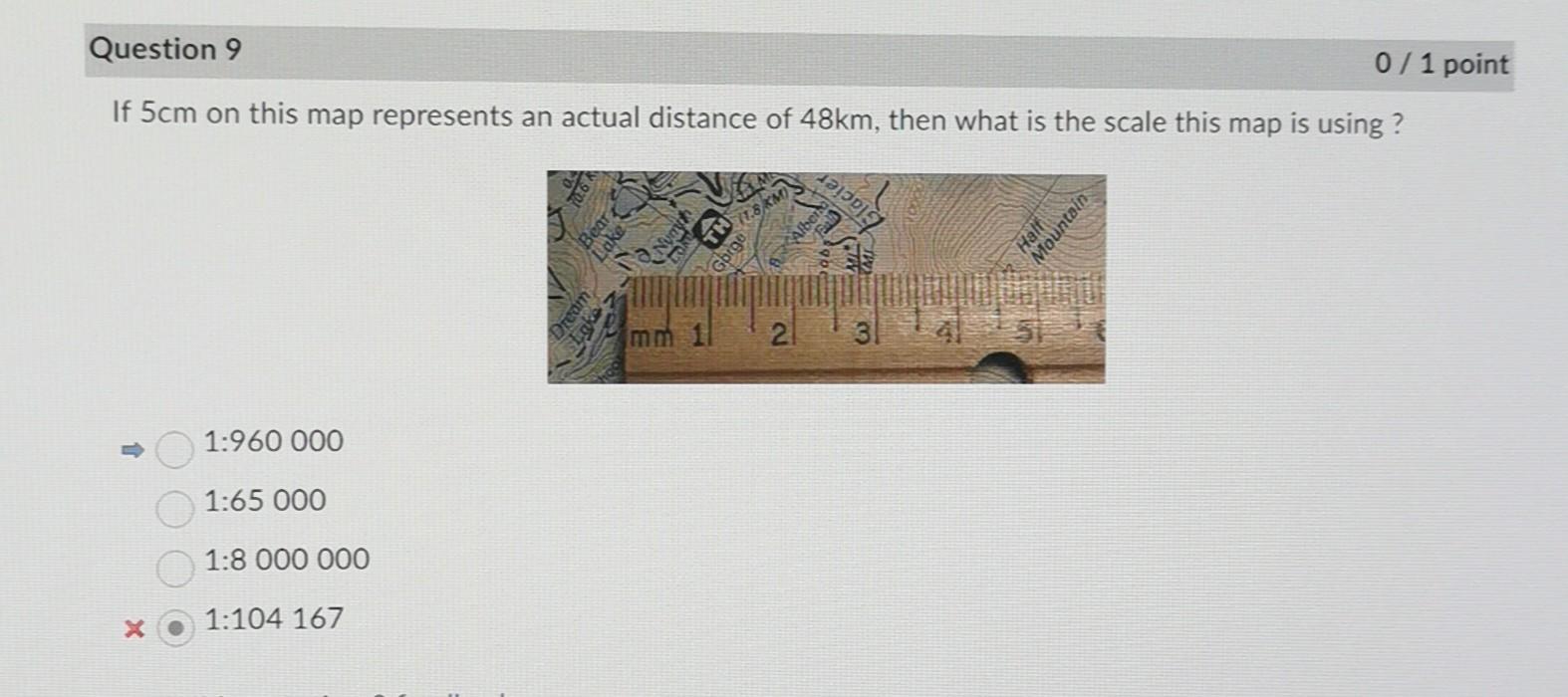 Solved If 5 cm on this map represents an actual distance of | Chegg.com