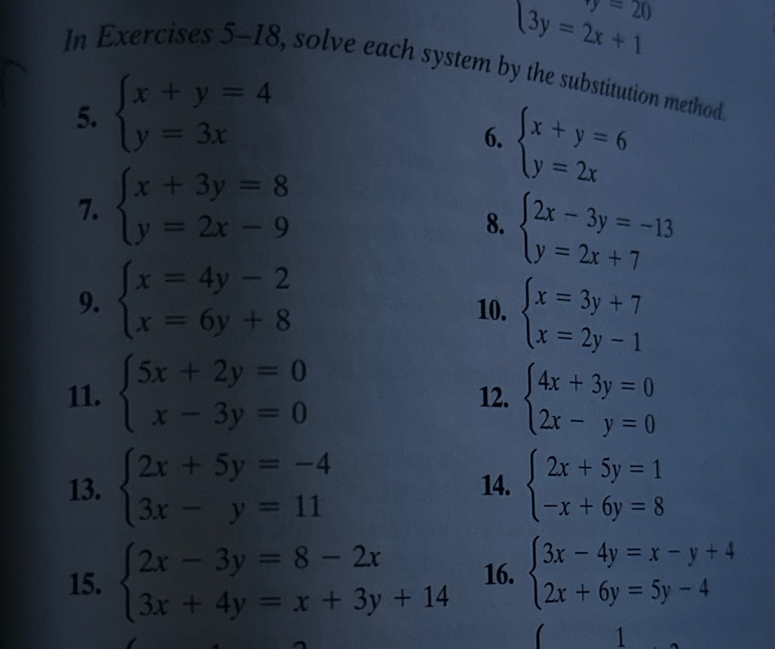 Solved solve each systm by substitution | Chegg.com