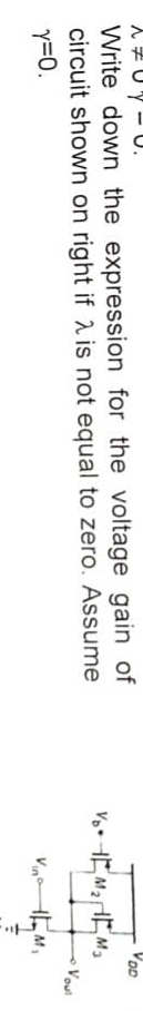 Solved Write down the expression for the voltage gain of | Chegg.com