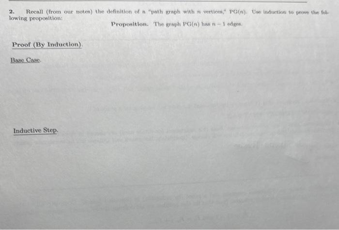 Solved 2. Recall (from our notes) the definition of n "path | Chegg.com