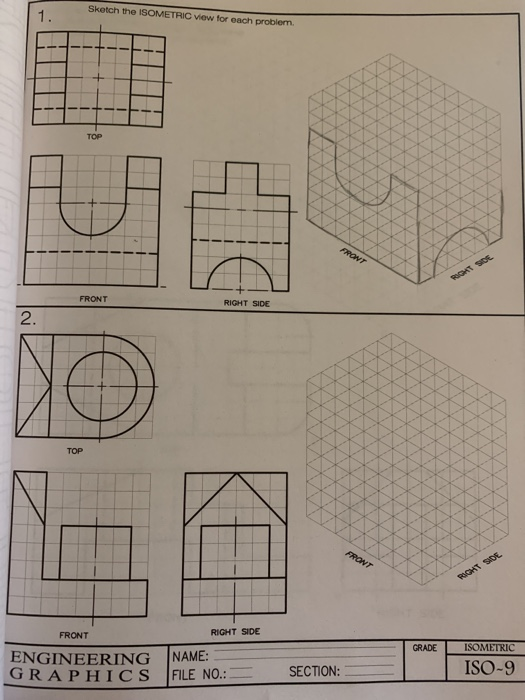 Solved Sketch the ISOMETRIC view for each problem. + H 2 | Chegg.com