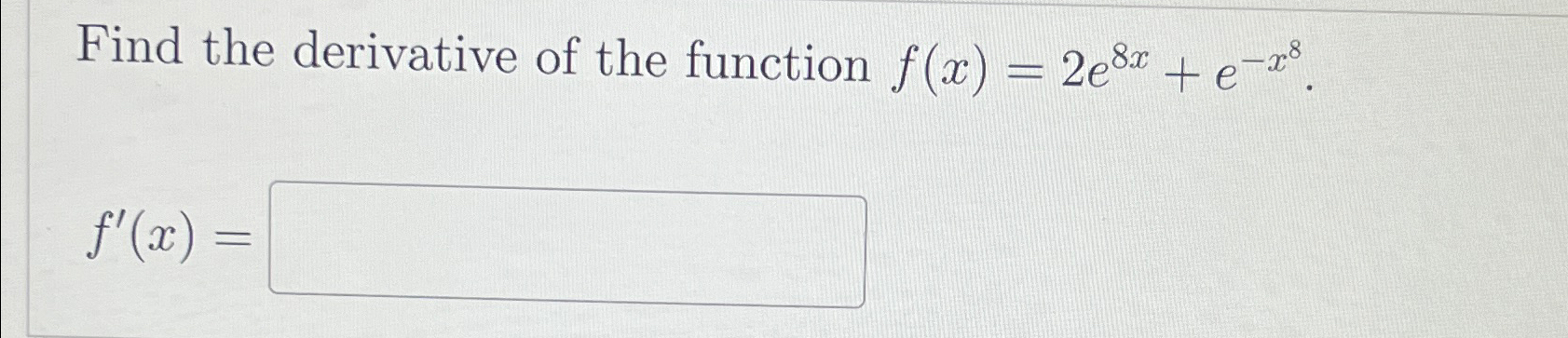 Solved Find the derivative of the function | Chegg.com