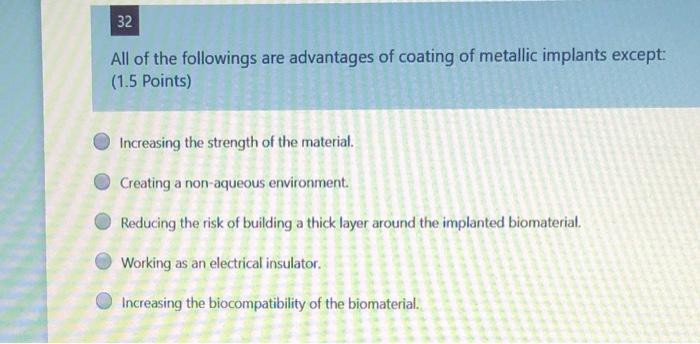 Solved 30 what does the term (Dysplasia),means: (1.5 Points) | Chegg.com
