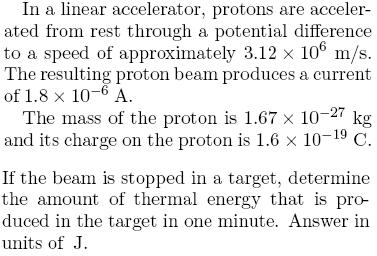Solved In a linear accelerator, protons are accelerated from | Chegg.com