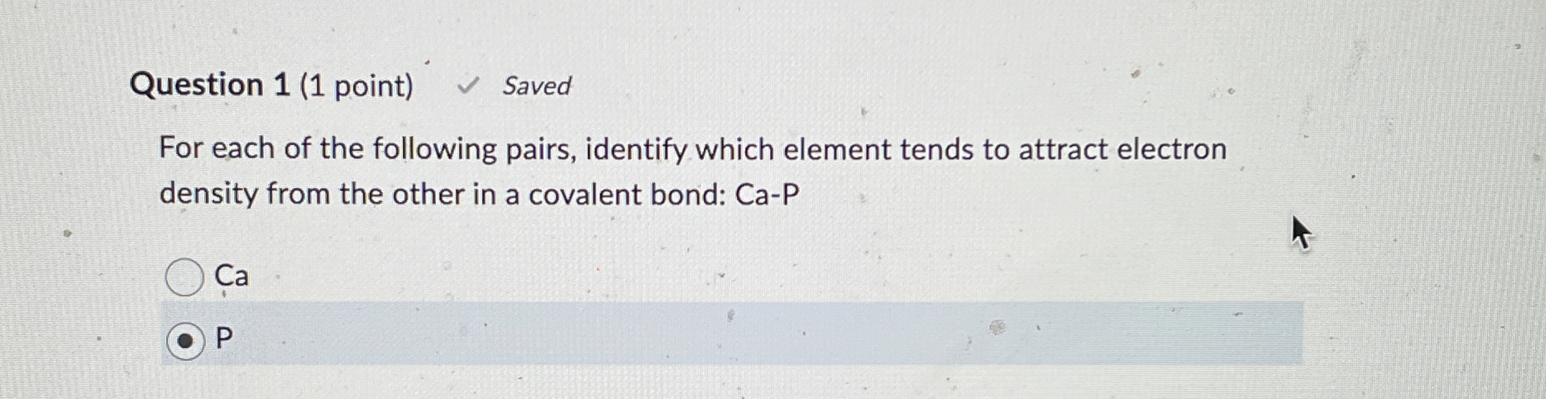 Solved Question 1 (1 ﻿point)For each of the following pairs, | Chegg.com