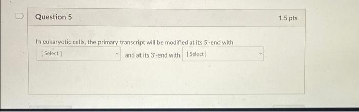 Solved In eukaryotic cells, the primary transcript will be | Chegg.com