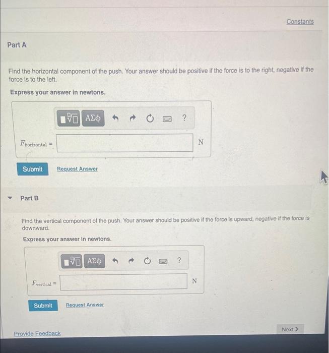 Solved A warehouse worker pushes a crate along the floor, as | Chegg.com