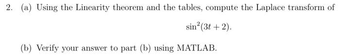 Solved (a) Using the Linearity theorem and the tables, | Chegg.com