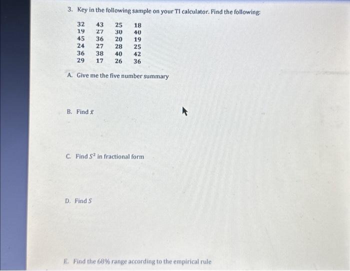 Solved 2 A Sample Has The Following 5 Number Summary
