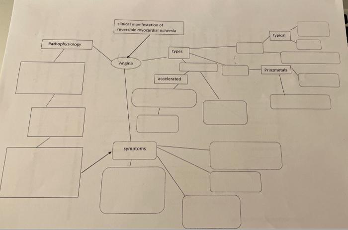 Solved Nord List for Angina Concept map 1. Myocardial | Chegg.com