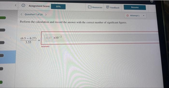 Solved Perform the calculation and record the answer with | Chegg.com