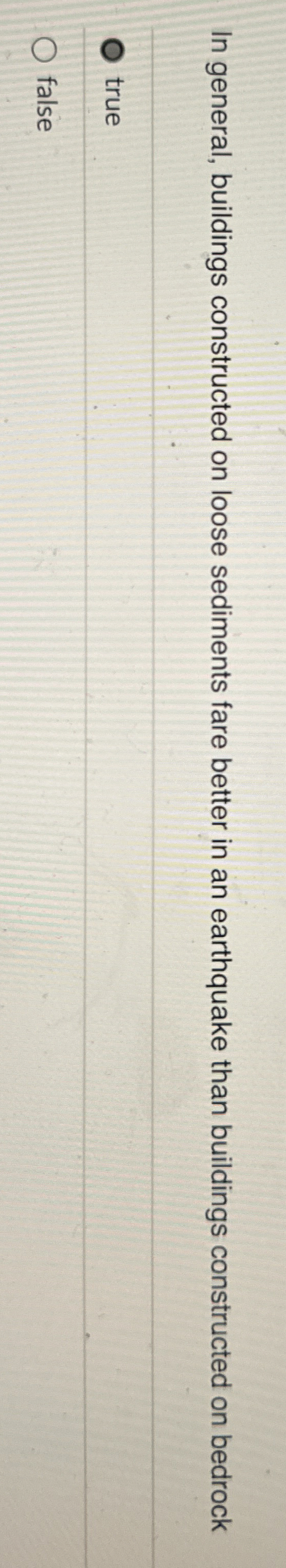 Solved In general, buildings constructed on loose sediments | Chegg.com
