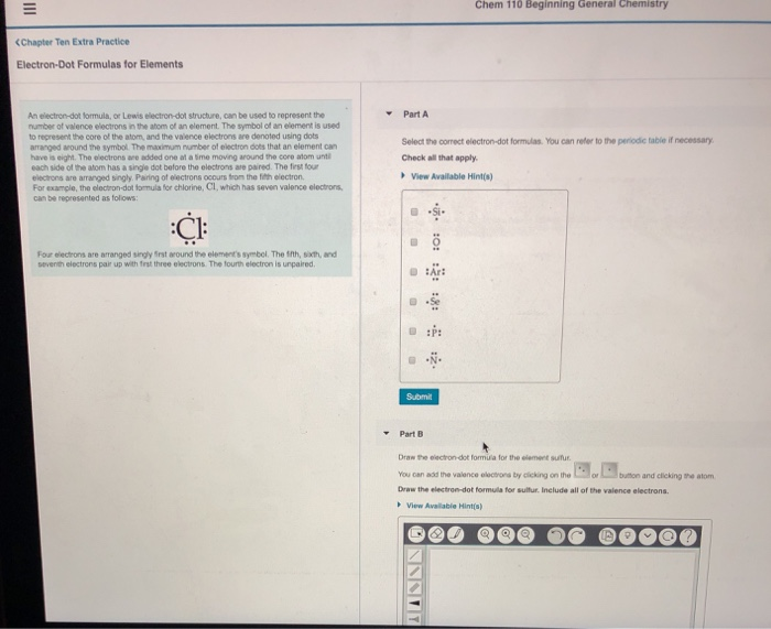 Solved Chem 110 Beginning General Chemistry | Chegg.com