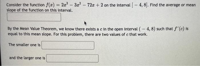 Solved Consider the function f(x)=2x3−3x2−72x+2 on the | Chegg.com