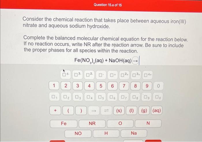 Solved Consider the chemical reaction that takes place | Chegg.com