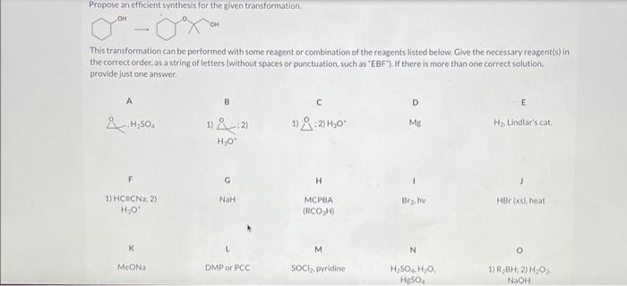 Solved Propose an efficient synthesis for the given | Chegg.com