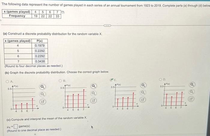 Solved (a) Construct a discrete probability distribution for | Chegg.com