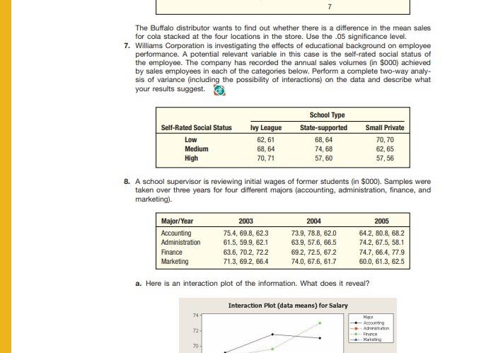 Solved For problems 1-8, state; (a) the null and the | Chegg.com