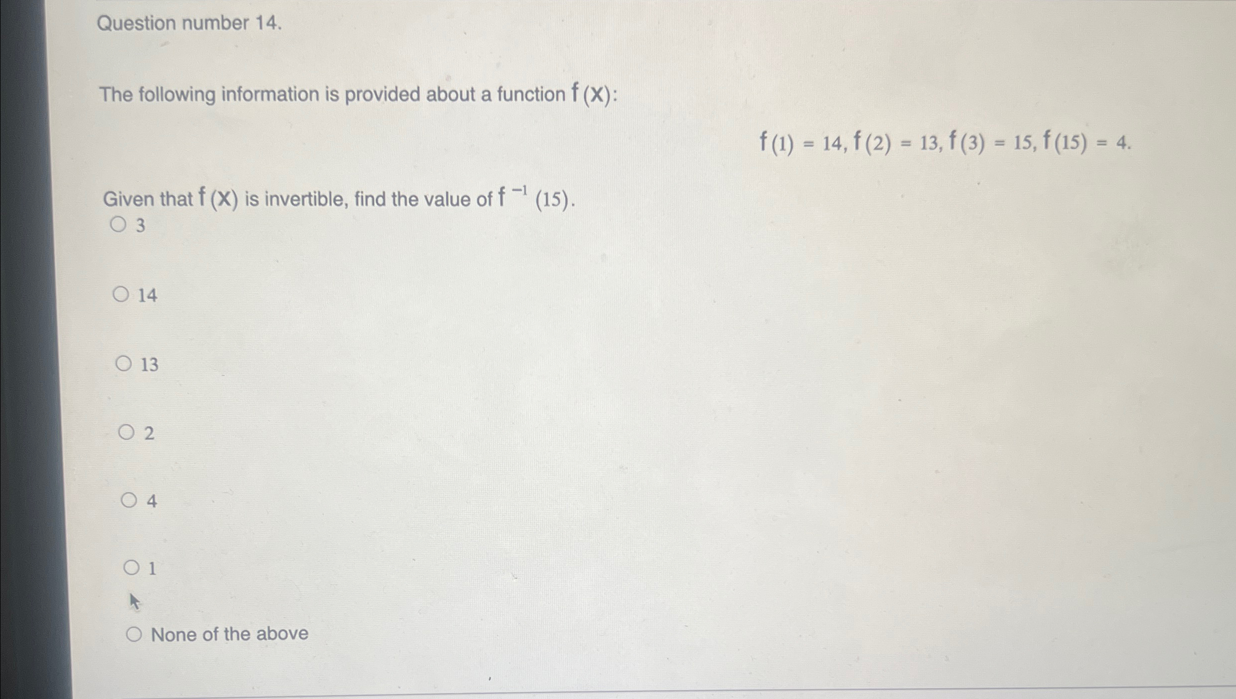 Solved Question number 14.The following information is | Chegg.com