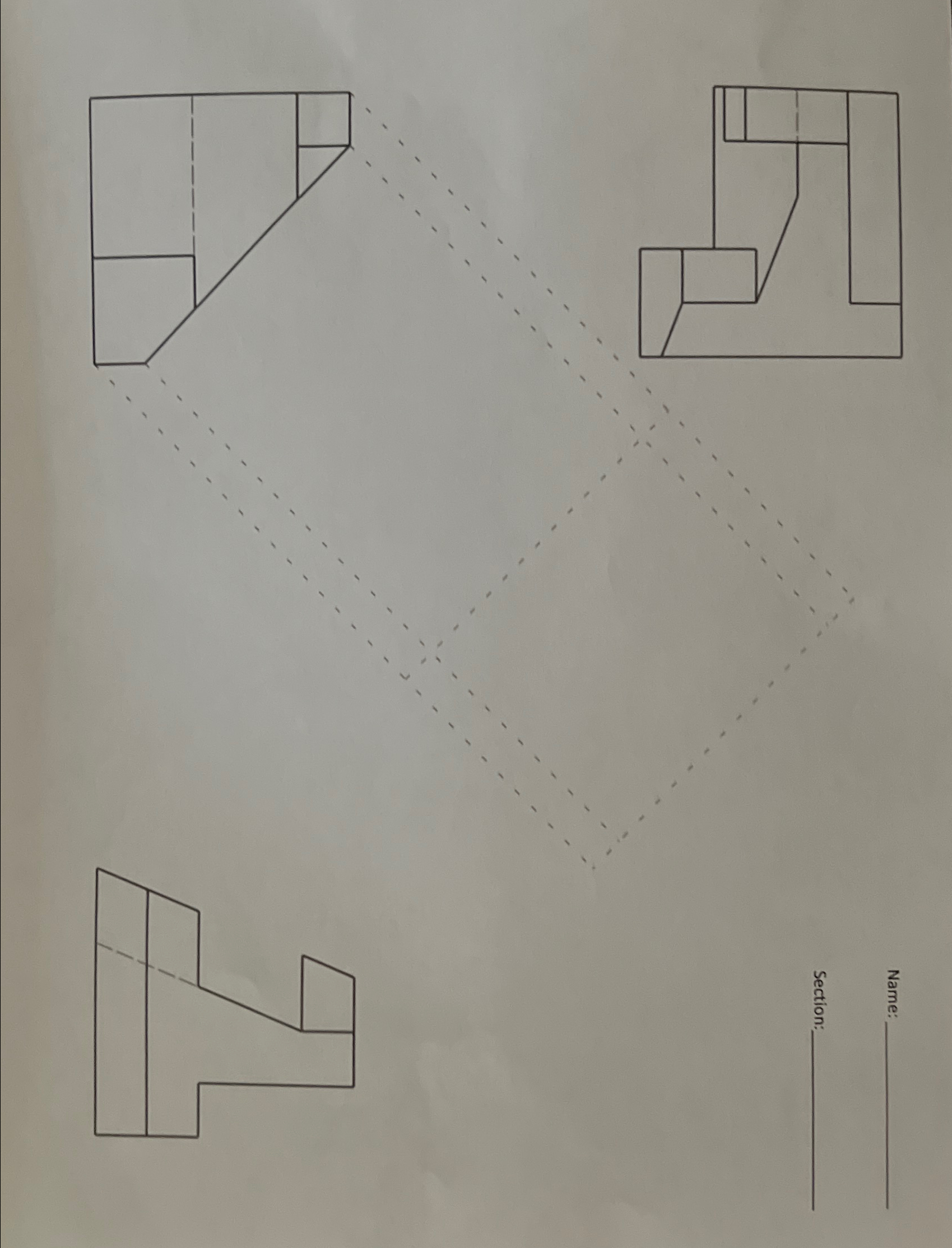 Solved Create the auxiliary view for the engineering drawing | Chegg.com