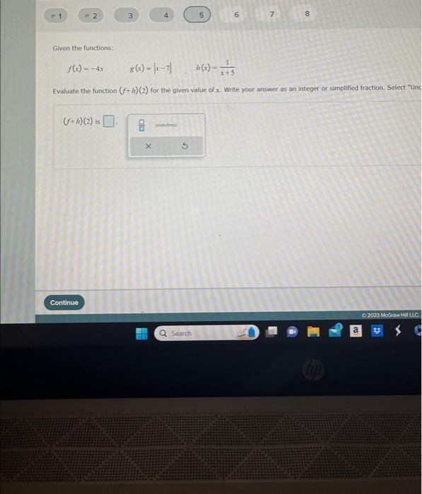 Solved Given the functions: f(x)=−4xg(x)=∣x−7∣h(x)=x+51 | Chegg.com