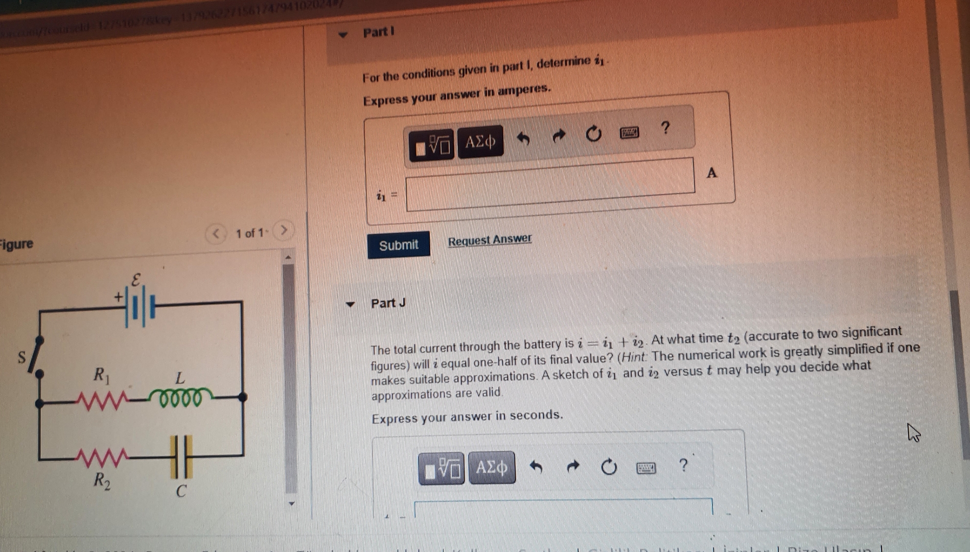 Consider the circuit shown in (Figure 1). ﻿Switch S | Chegg.com