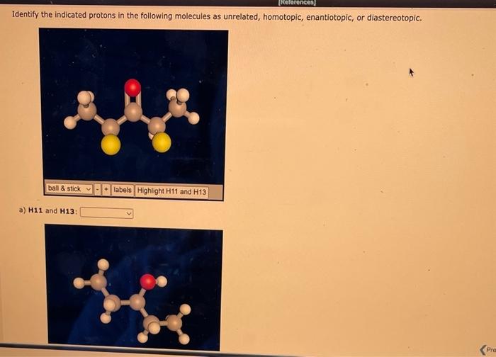 Solved Identify the indicated protons in the following | Chegg.com