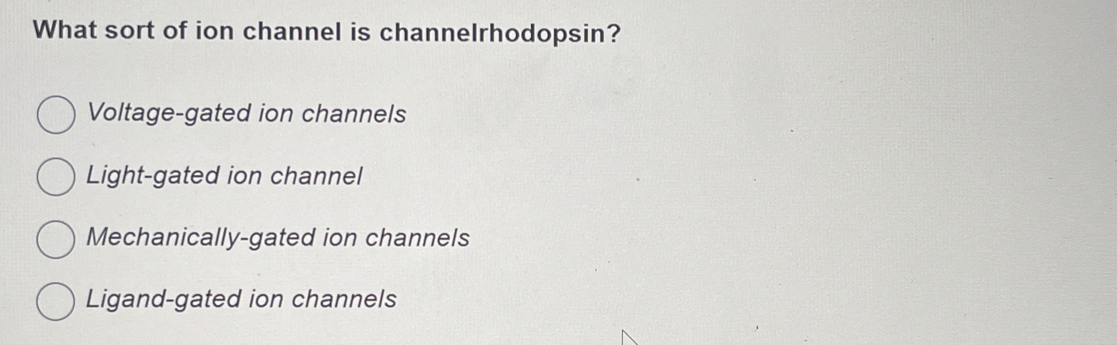 Solved What sort of ion channel is | Chegg.com