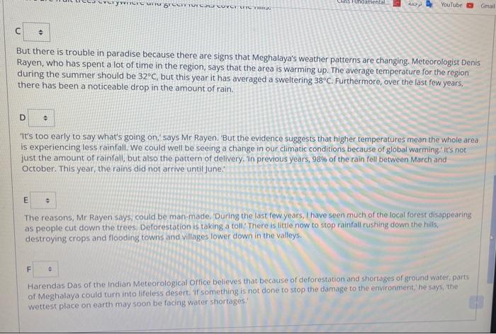 Solved Passage 2 Q3. The reading passage has six paragraphs. | Chegg.com