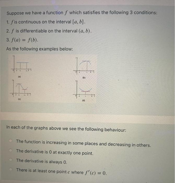 Solved Suppose we have a function f which satisfies the | Chegg.com