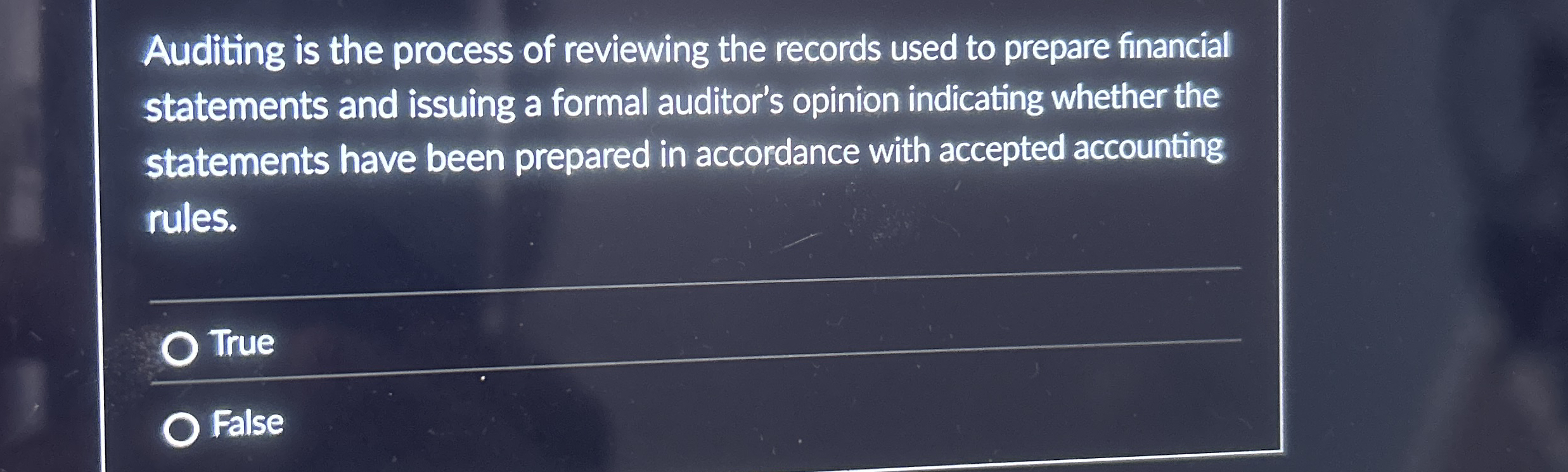 Solved Auditing is the process of reviewing the records used | Chegg.com