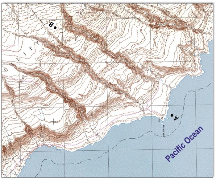 Solved 1. Using the graph below, construct a topographic | Chegg.com
