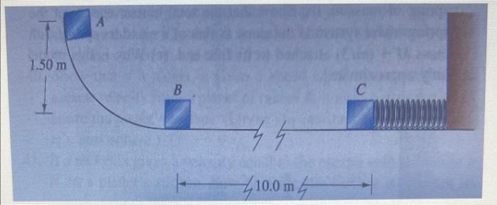 Solved .A block of mass m=2 Kg is released from point A as | Chegg.com Solved .A block of mass m=2 Kg is released from point A as | Chegg.com