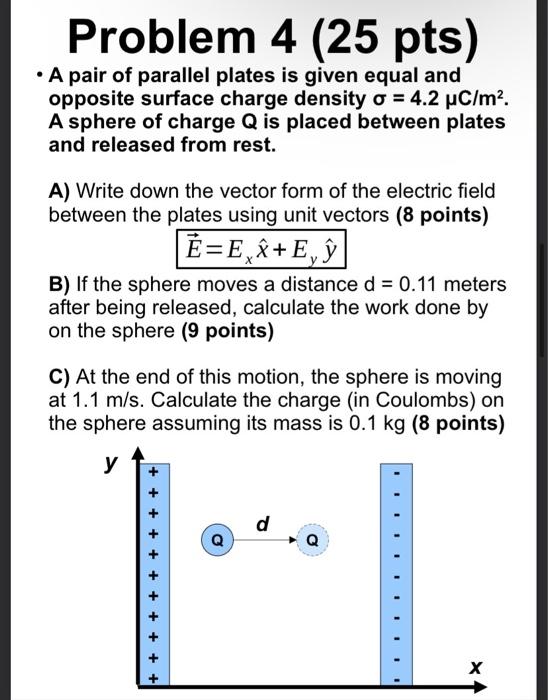 Solved - A pair of parallel plates is given equal and | Chegg.com