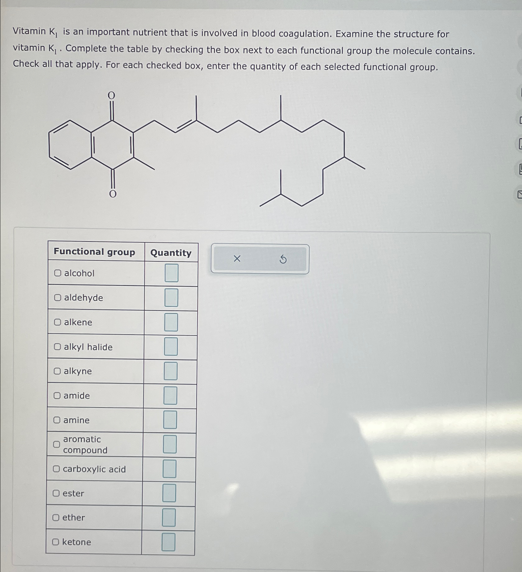 Vitamin K1 ﻿is an important nutrient that is involved | Chegg.com