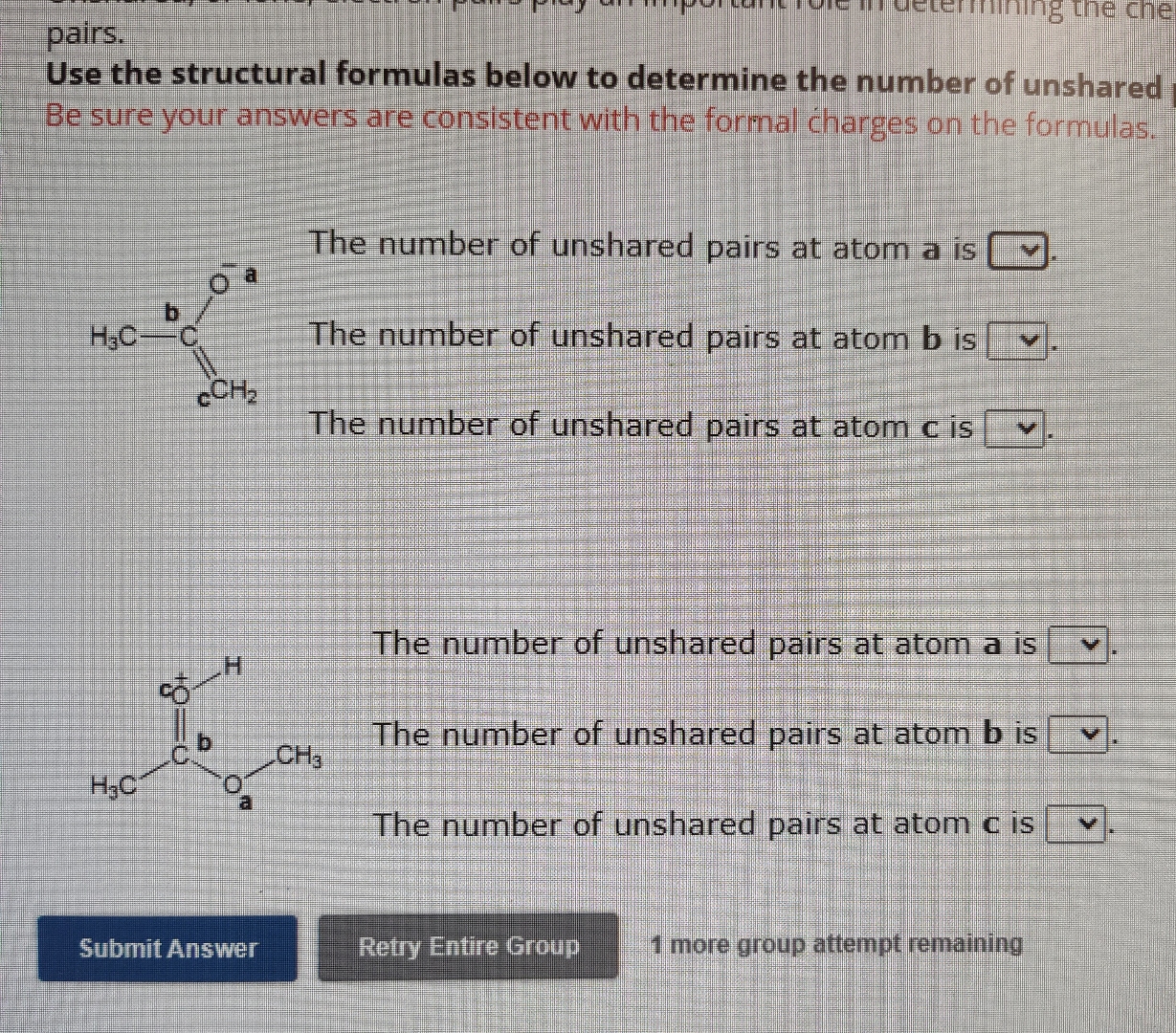 Solved pairs. Use the structural formulas below to determine | Chegg.com