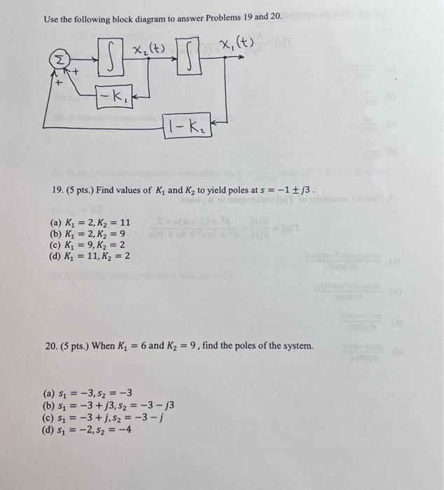 Solved Use the following block diagram to answer Problems 19 | Chegg.com