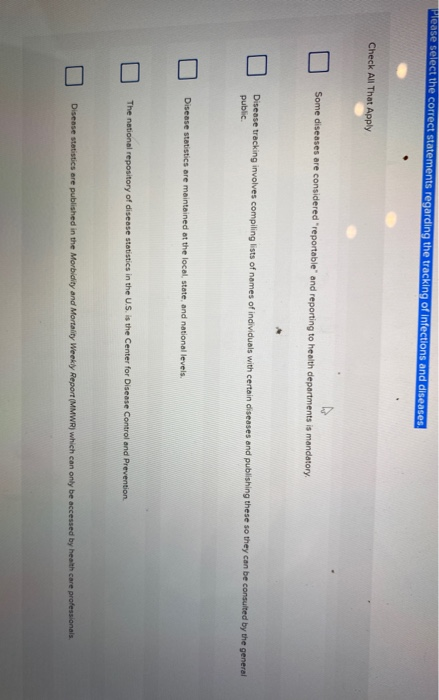 Solved Please Select The Correct Statements Regarding The