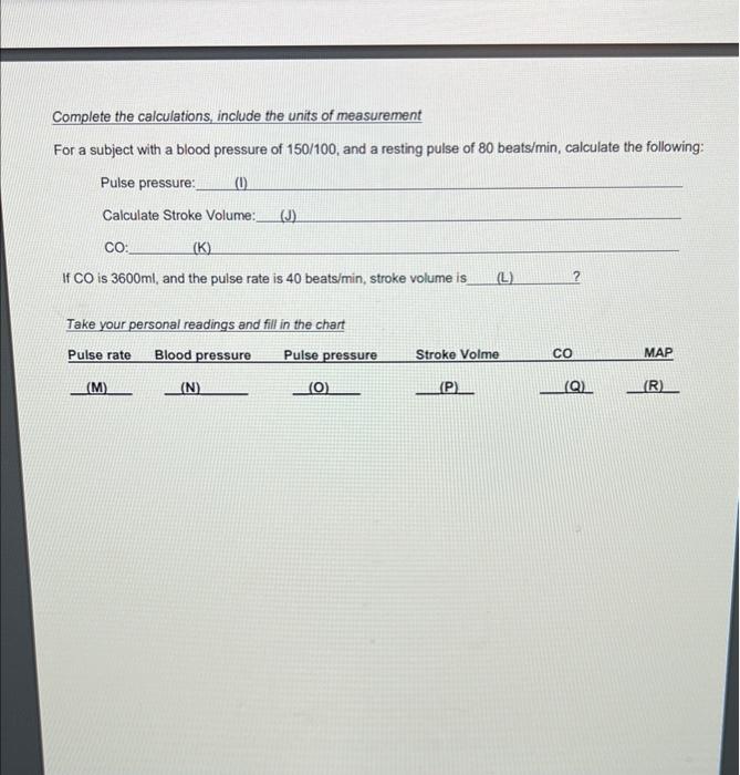 Solved Heart rate (pulse rate) = # beats /min(bpm) | Chegg.com