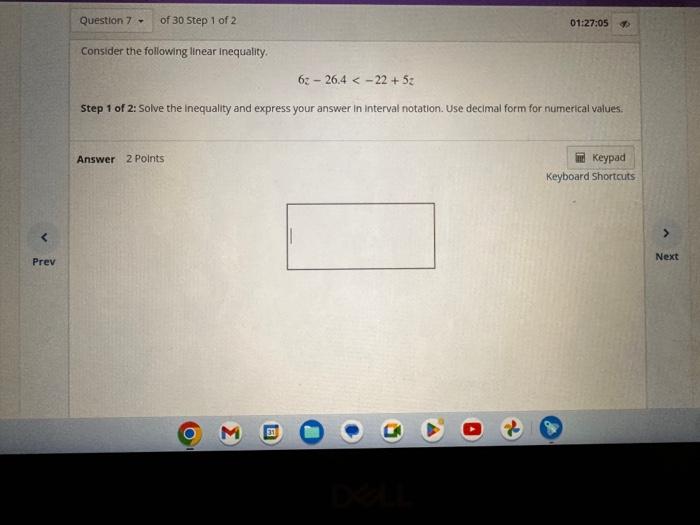 Solved Consider the following linear inequality. | Chegg.com