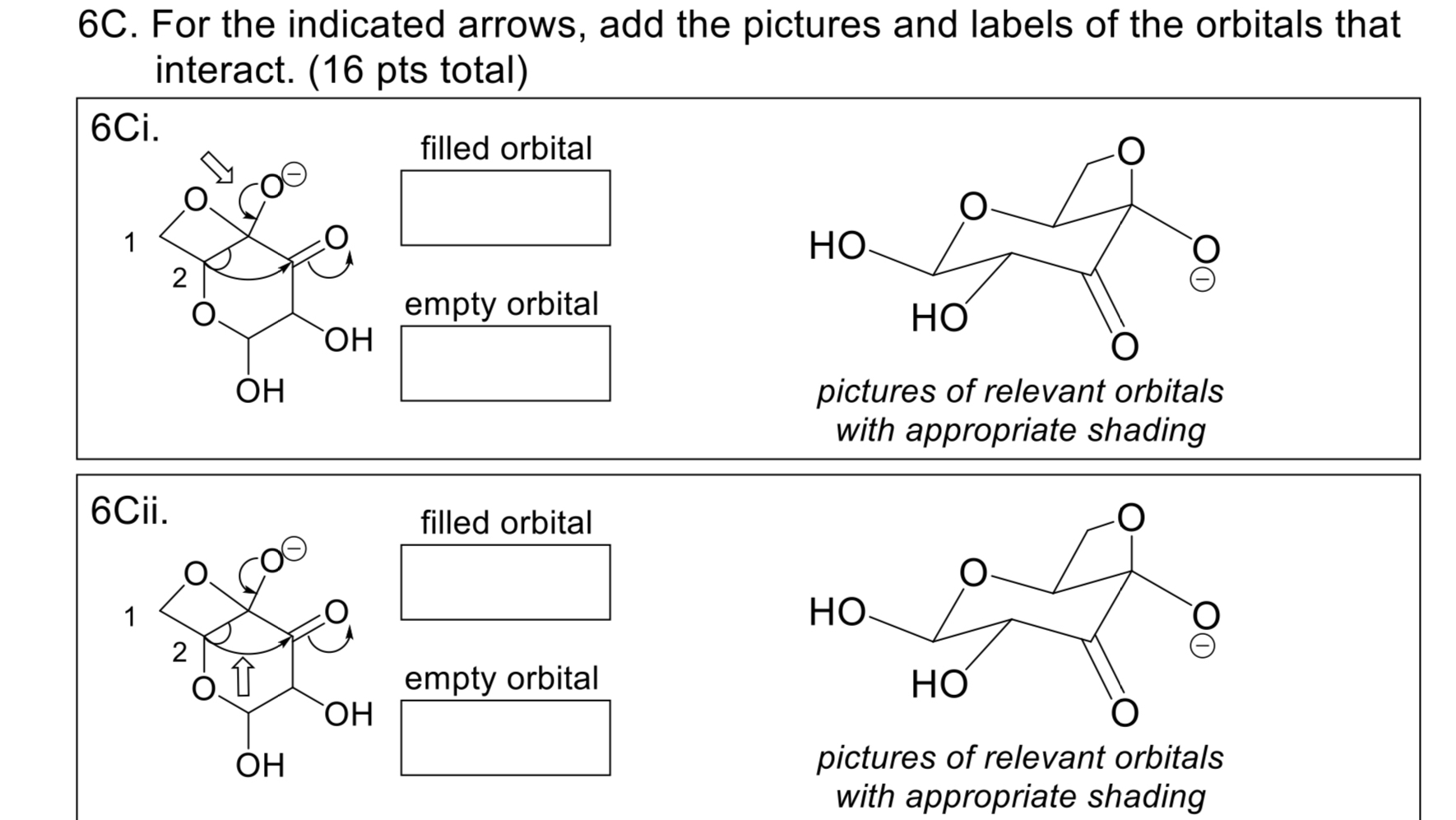 Solved 6 ﻿C . ﻿For the indicated arrows, add the pictures | Chegg.com
