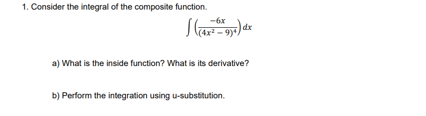 Solved Consider the integral of the composite | Chegg.com