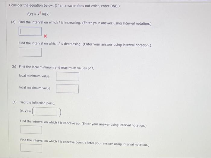 Solved Consider the equation below. (If an answer does not | Chegg.com