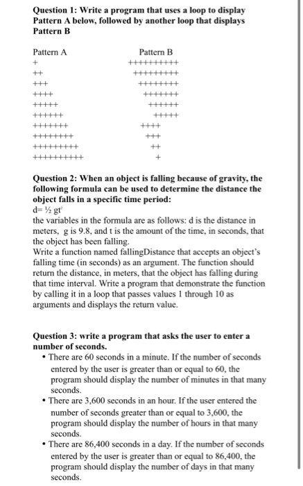 Solved Question 1: Write a program that uses a loop to | Chegg.com