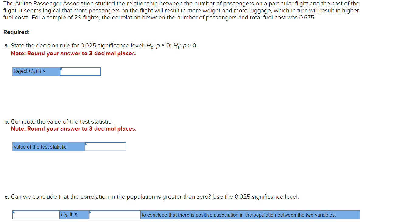 Solved The Airline Passenger Association studied the | Chegg.com