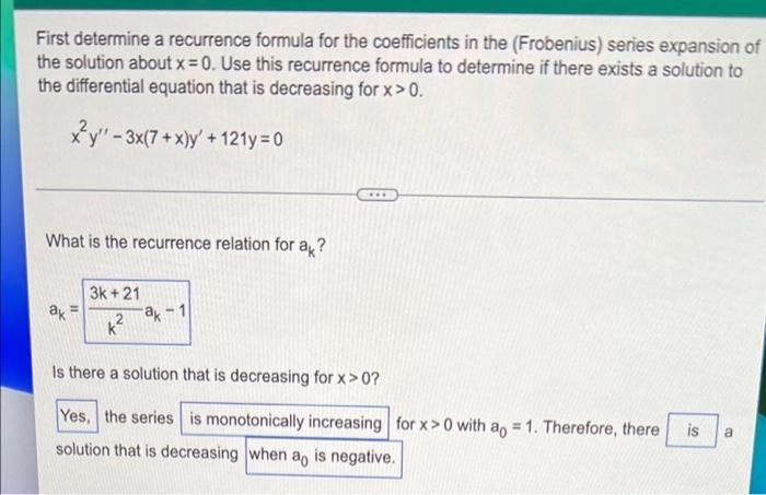 Solved First Determine A Recurrence Formula For The