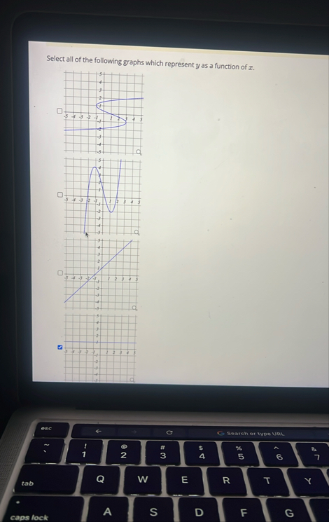 Solved Select all of the following graphs which represent y | Chegg.com