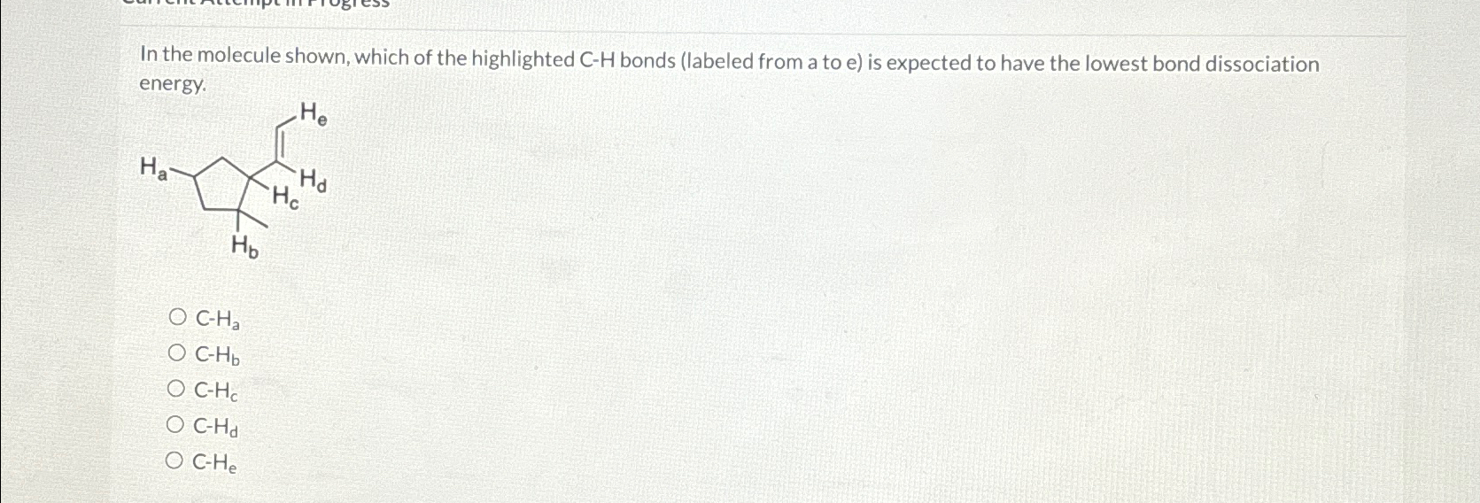 Solved In the molecule shown, which of the highlighted C-H | Chegg.com