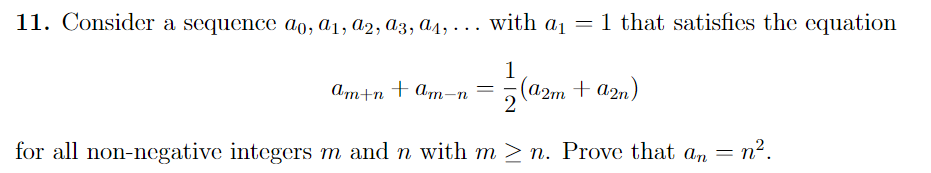 Solved Consider a sequence a0,a1,a2,a3,a4,dots with a1=1 | Chegg.com